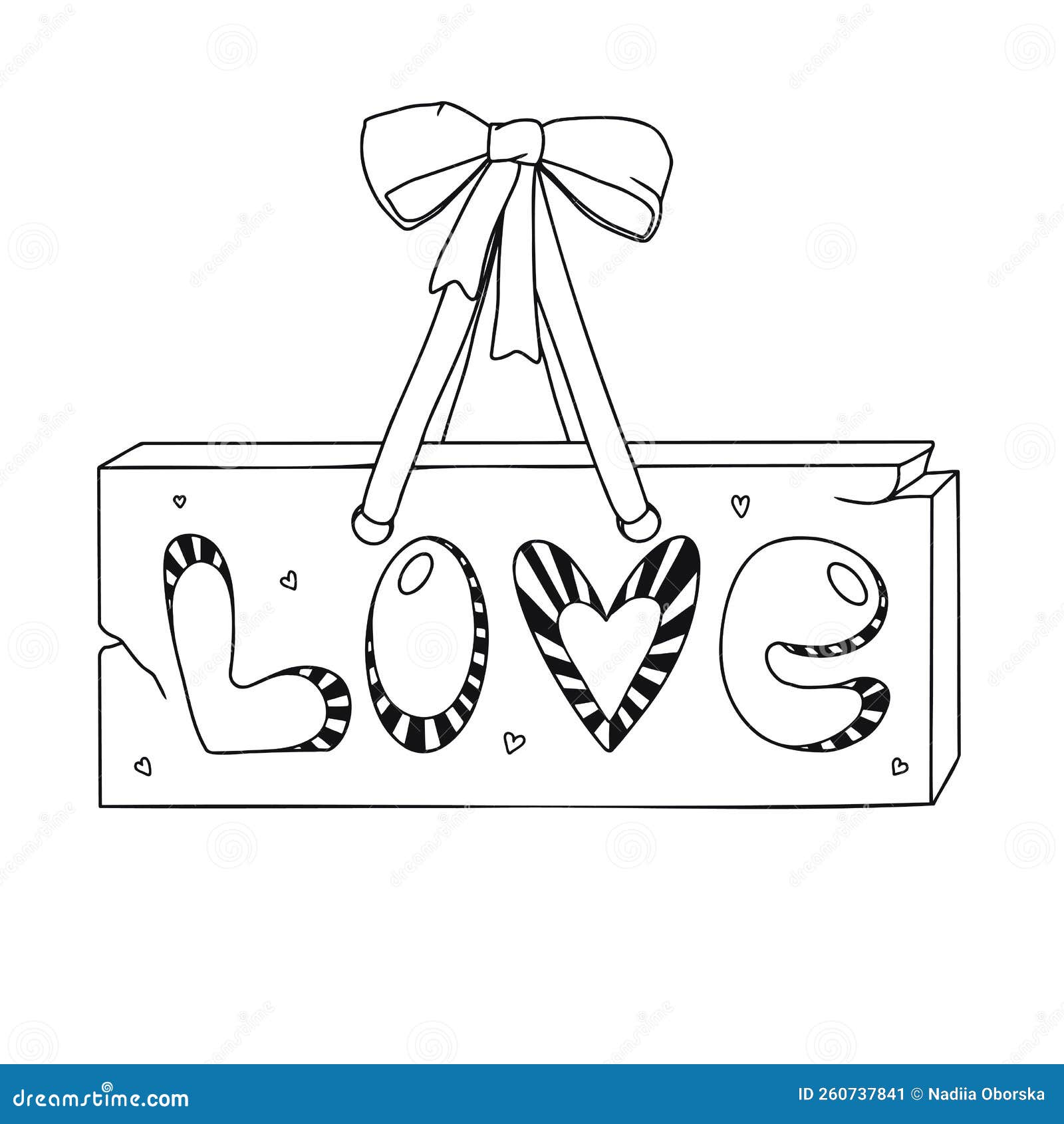 The Word LOVE on a Wooden Board. Stylized Banner with the Text LOVE ...