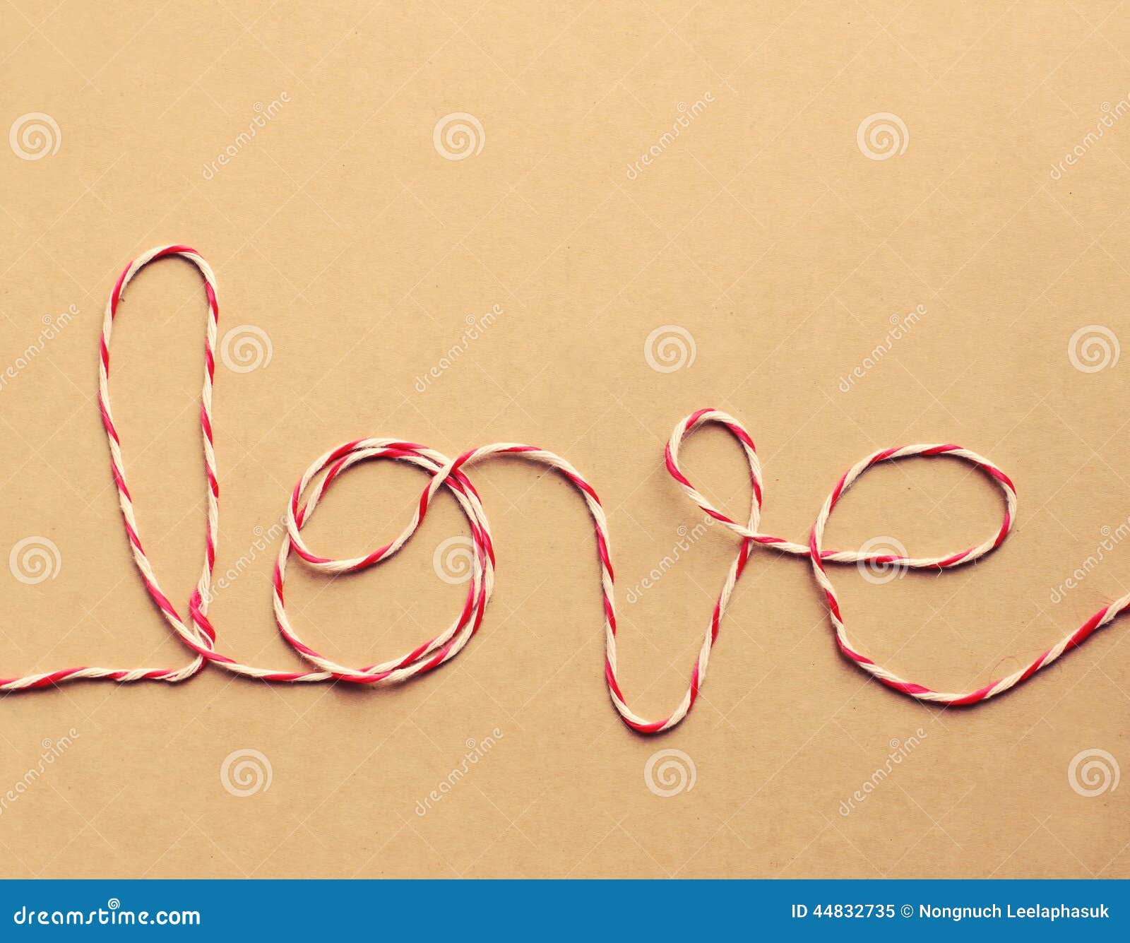 The Word Love Written with Rope Stock Image - Image of natural, lover ...