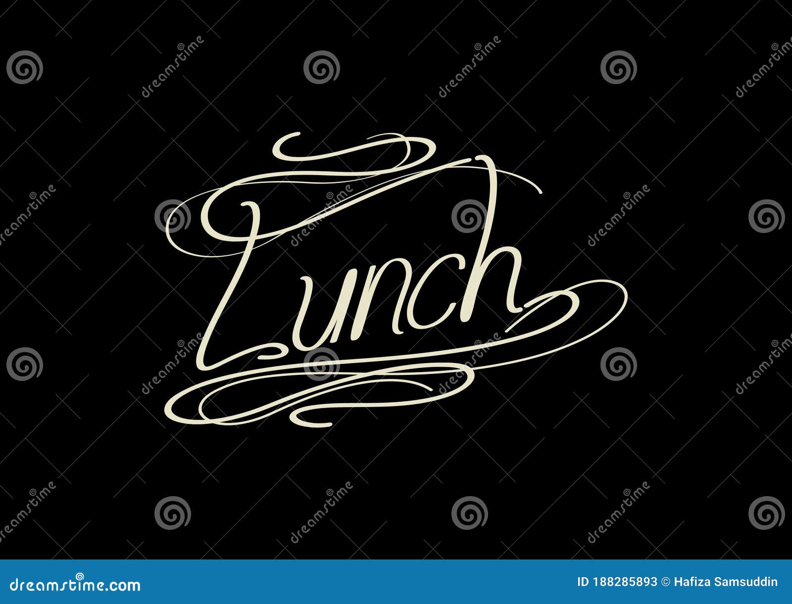 Word Lunch. Vector Illustration Decorative Design Stock Vector ...