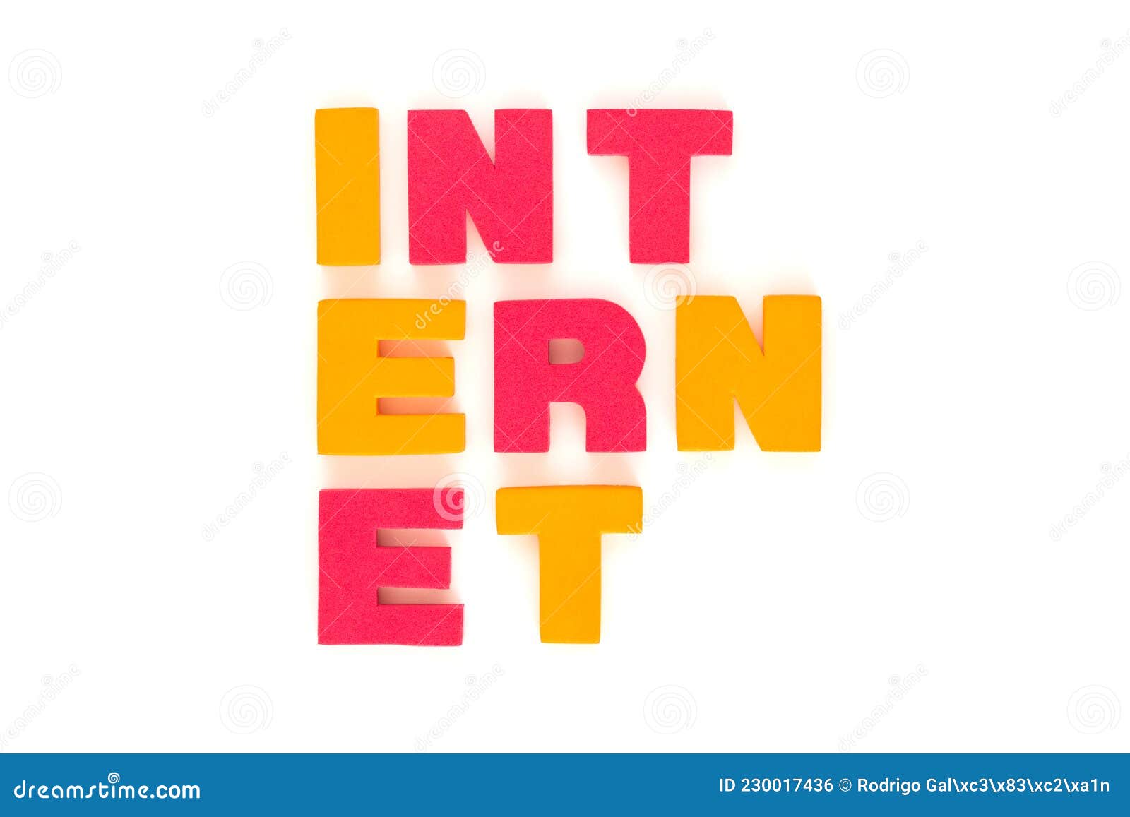 Word Made Up of Multicolored Letters. Internet Stock Photo - Image of ...