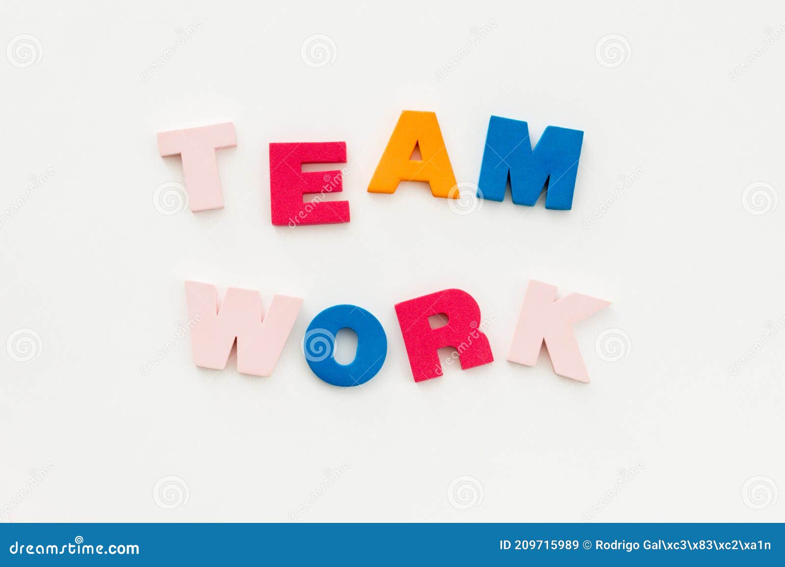 Word Made Up of Multicolored Letters. Team Work Stock Image - Image of ...