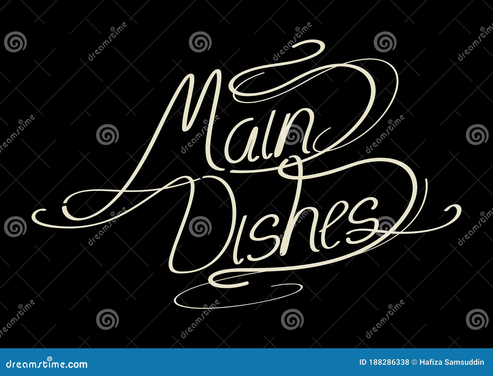 Word Main Dishes. Vector Illustration Decorative Design Stock Vector ...