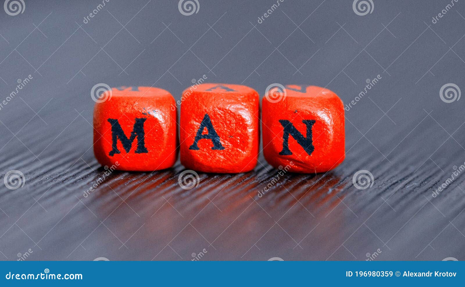 The Word Man on Colored Cubes Stock Image - Image of blackboard ...