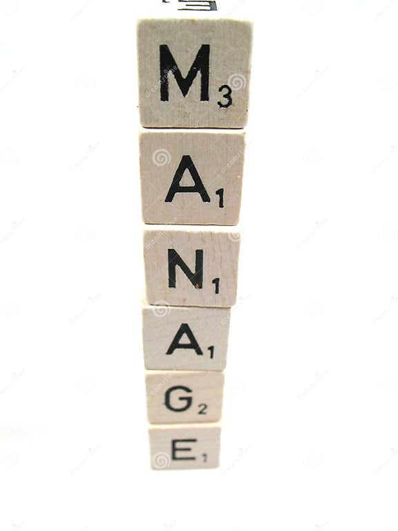 The Word Manage Spelled Out Stock Image - Image of meeting, word: 4295569