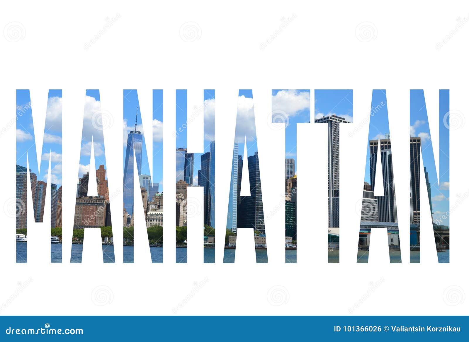 The word Manhattan stock photo. Image of travel, cityscape - 101366026