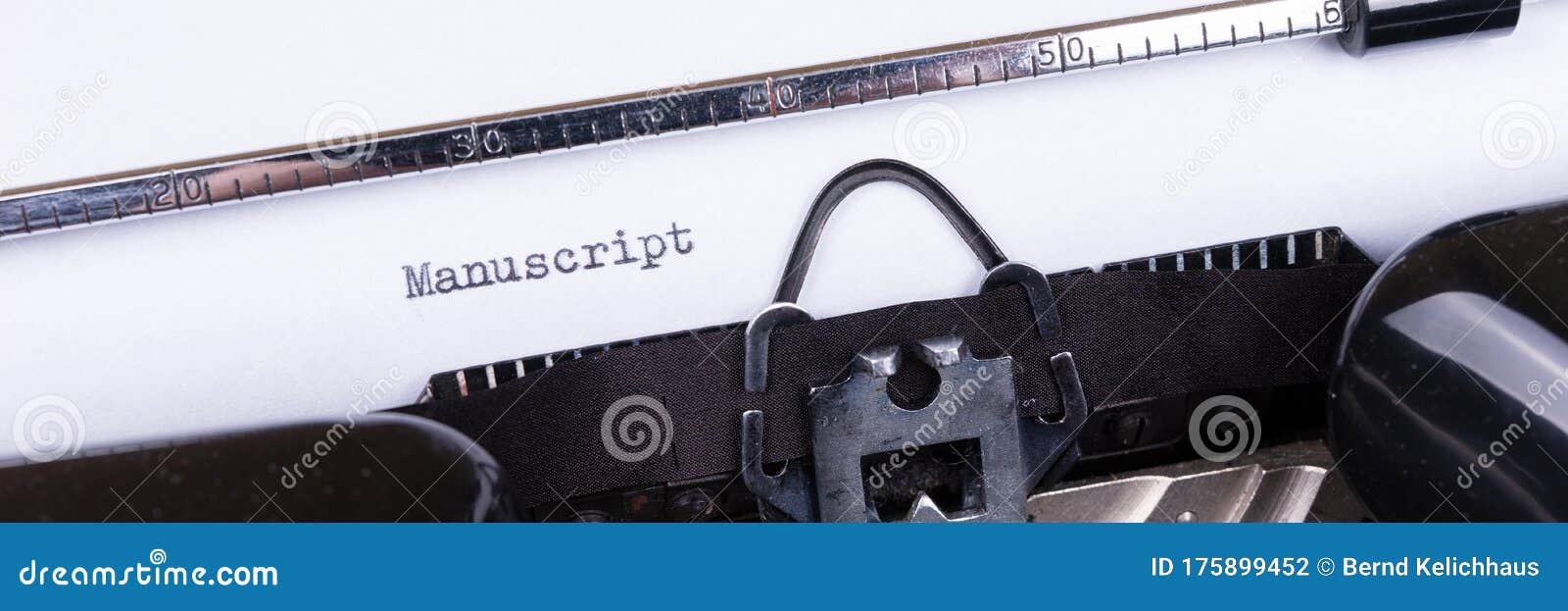 The Word Manuscript Typed on Retro Typewriter Stock Photo - Image of ...