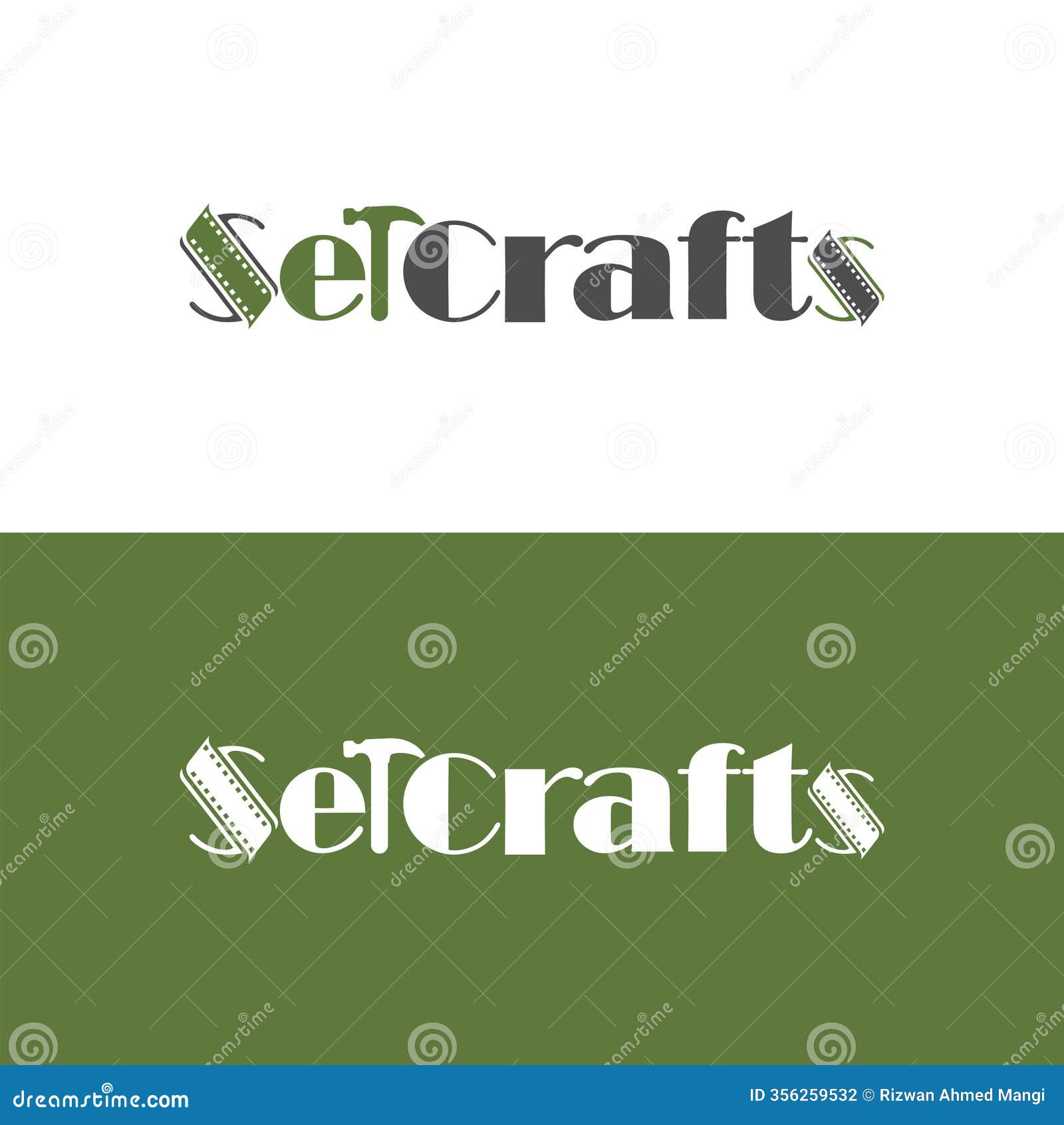 Creative Set Crafts Word Mark Logo Design Stock Illustration ...