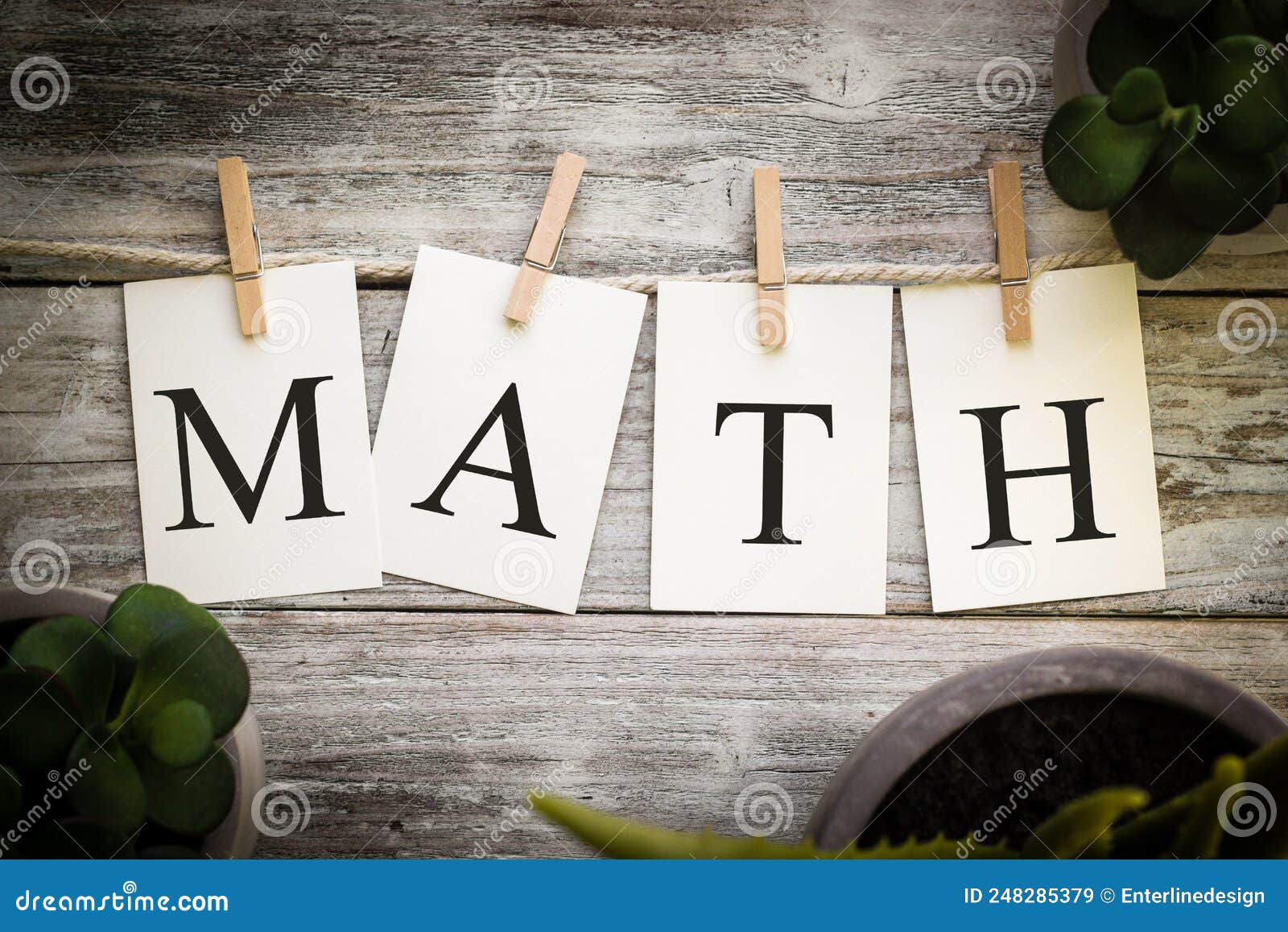 The Word MATH Concept Printed on Cards Stock Image - Image of ...