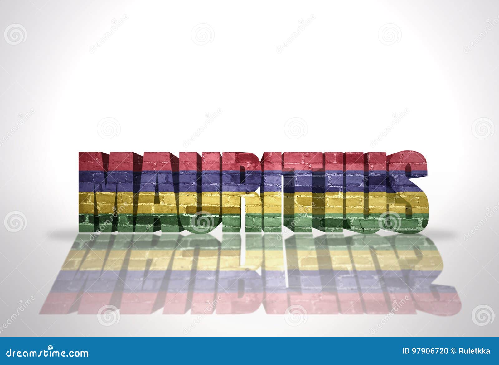 Word Mauritius on the White Background Stock Illustration ...