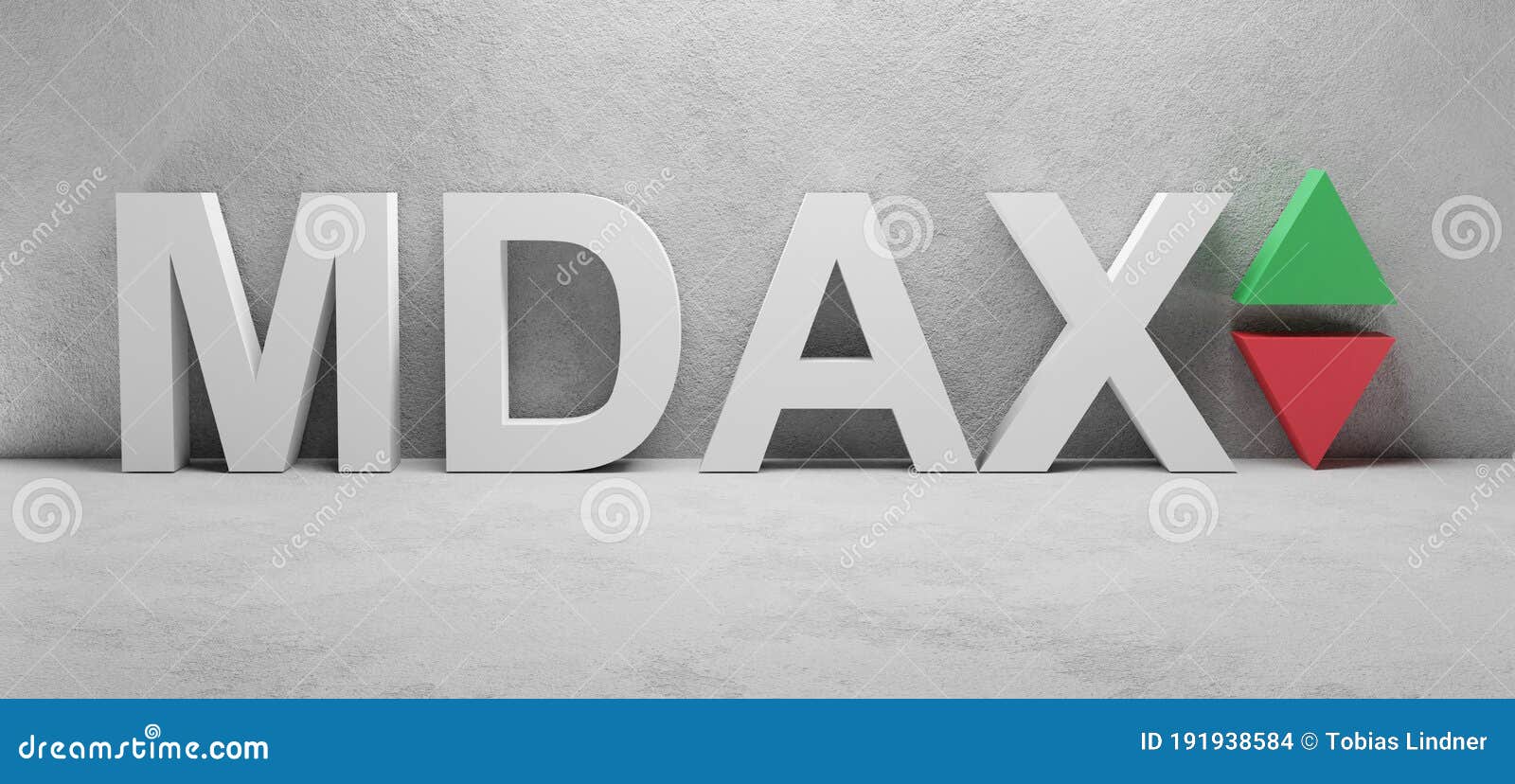 Word MDAX on White Background, Cgi Render Illustration, Concept Image ...