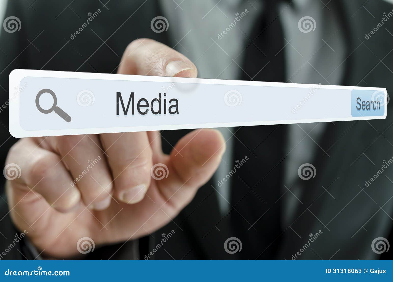 Word Media Written in Search Bar Stock Image - Image of browse, screen ...