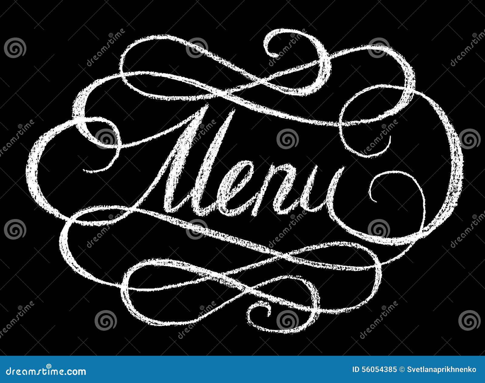 Word Menu stock vector. Illustration of black, chalkboard - 56054385