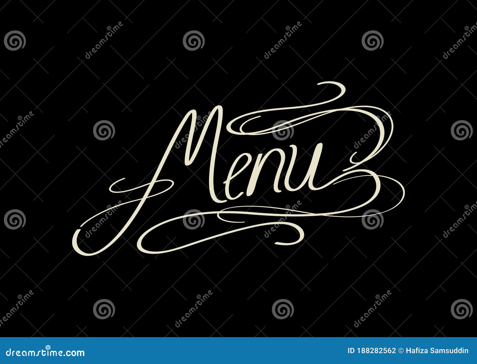 Word Menu Hand Lettering. Good Appetite. Vector Typo Icons. Isolated On ...
