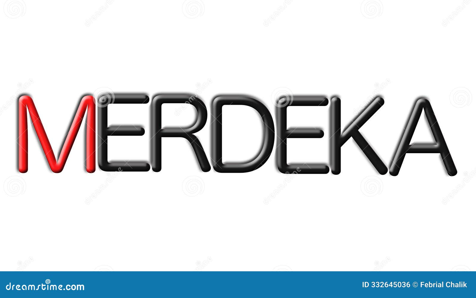 The Word "MERDEKA" Design. Stock Vector - Illustration of design ...