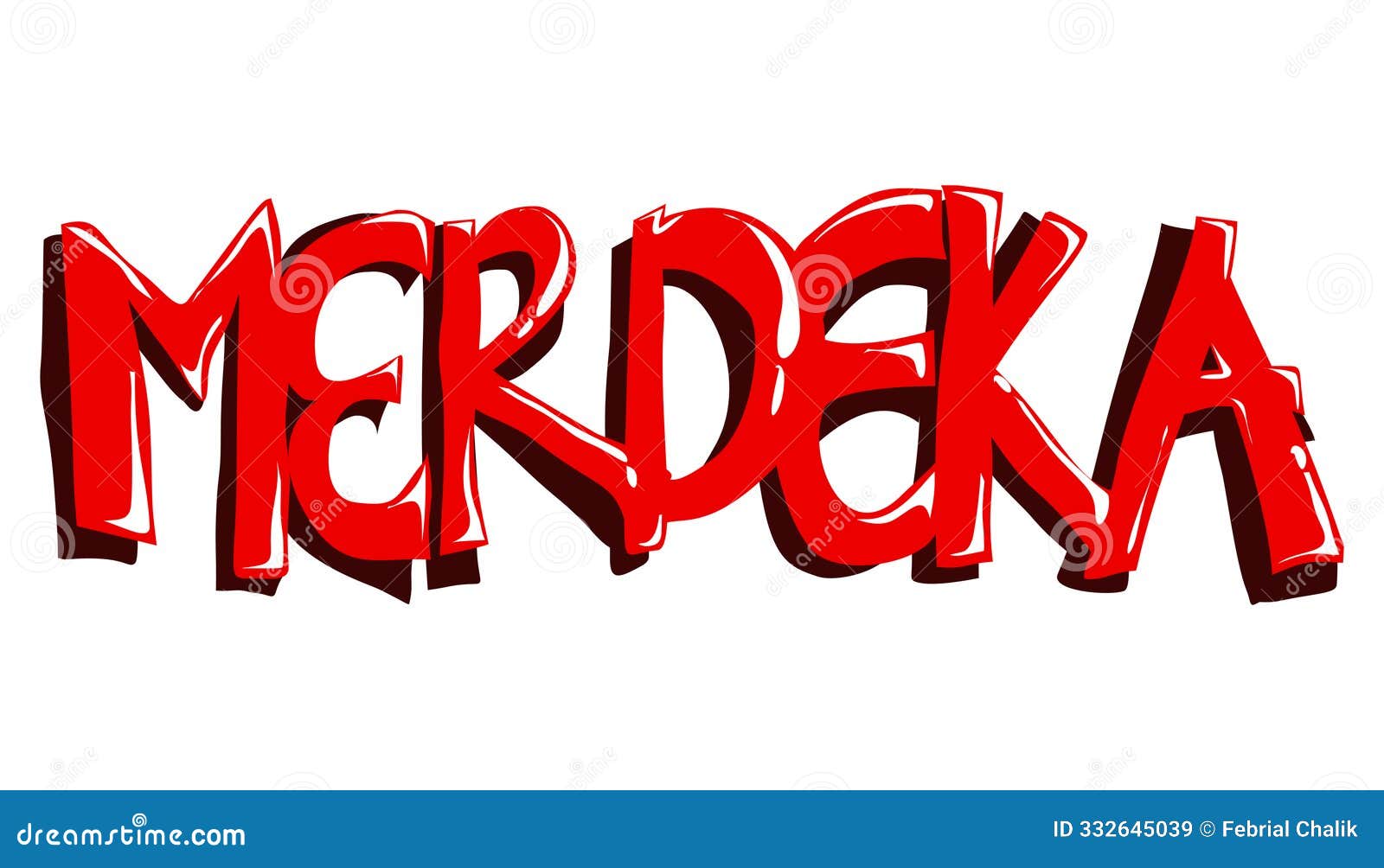 The Word "MERDEKA" Design. Stock Illustration - Illustration of design ...
