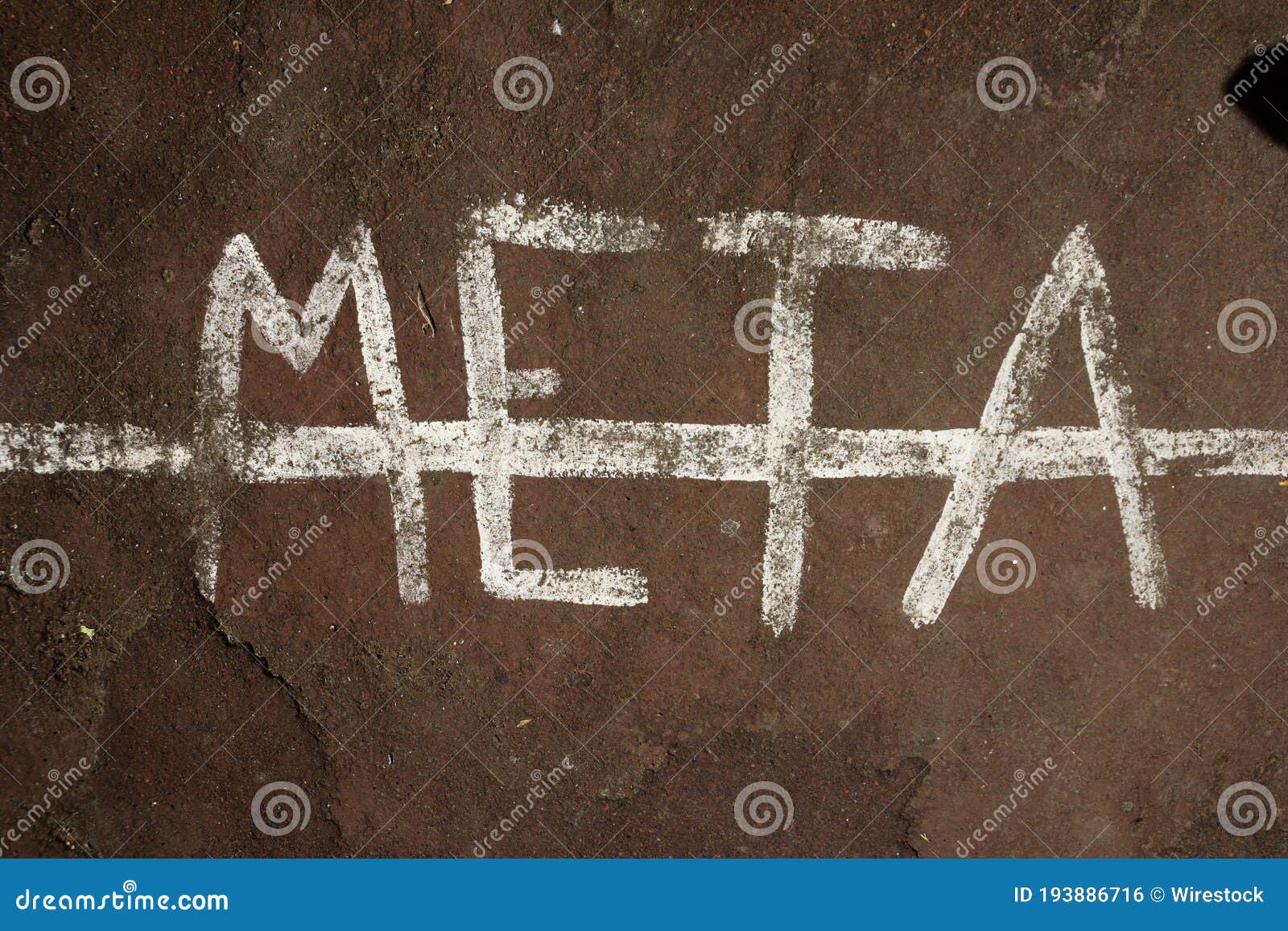 Word META` Written on a Weathered Stone Surface` Stock Photo - Image of ...