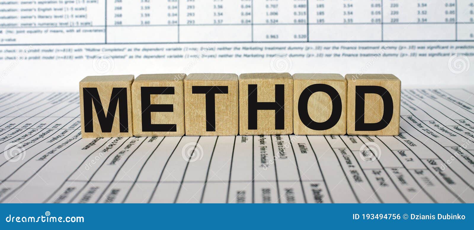 Word Method Made with Wood Building Blocks Stock Photo - Image of ...