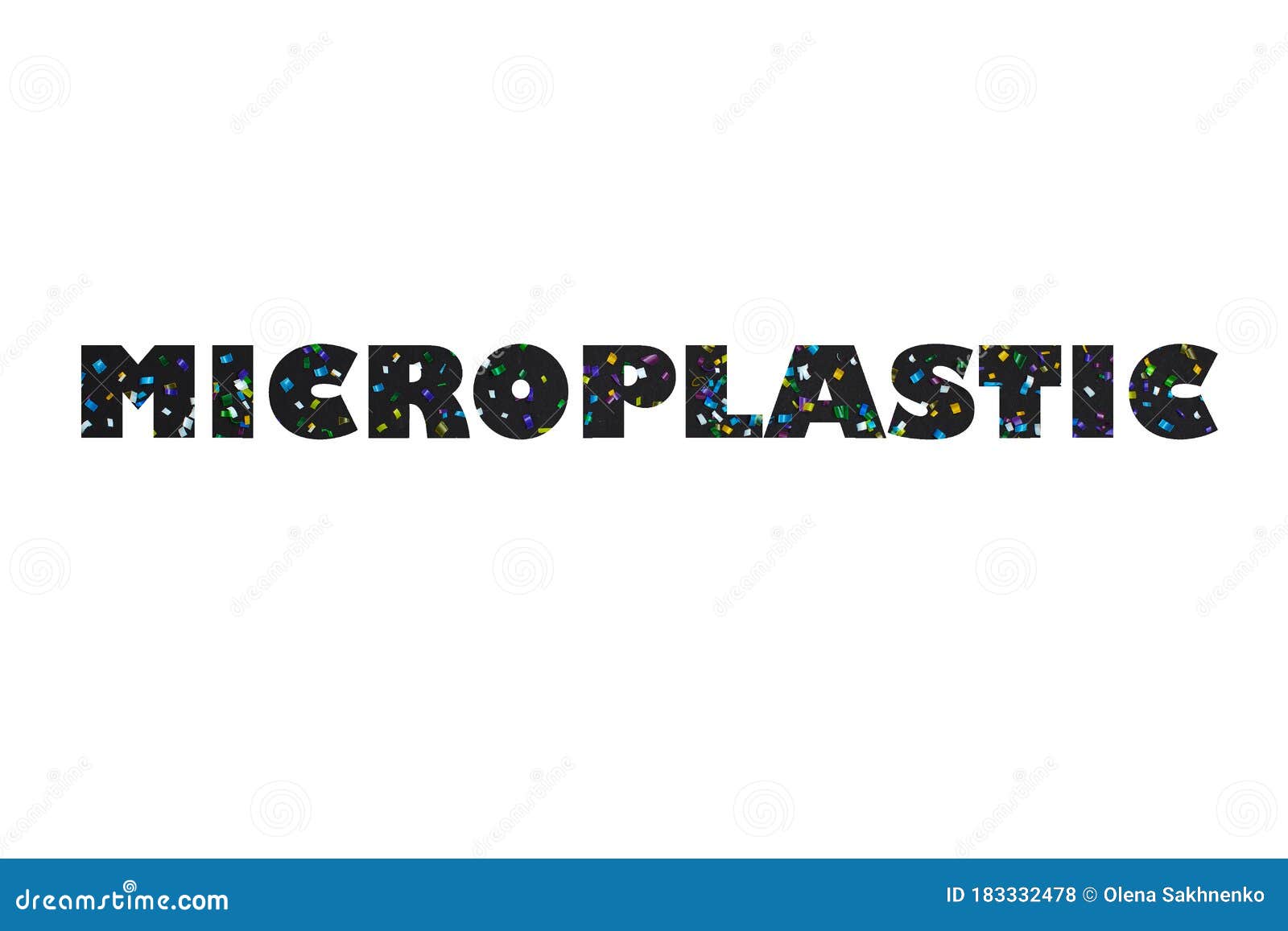 Word MICROPLASTIC Made from Small Particles of Plastic Stock Photo ...