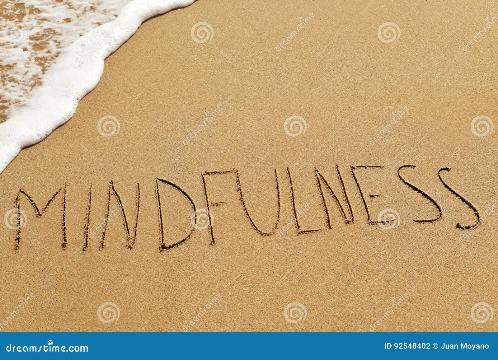 Word Mindfulness in the Sand Stock Photo - Image of mindfulness ...