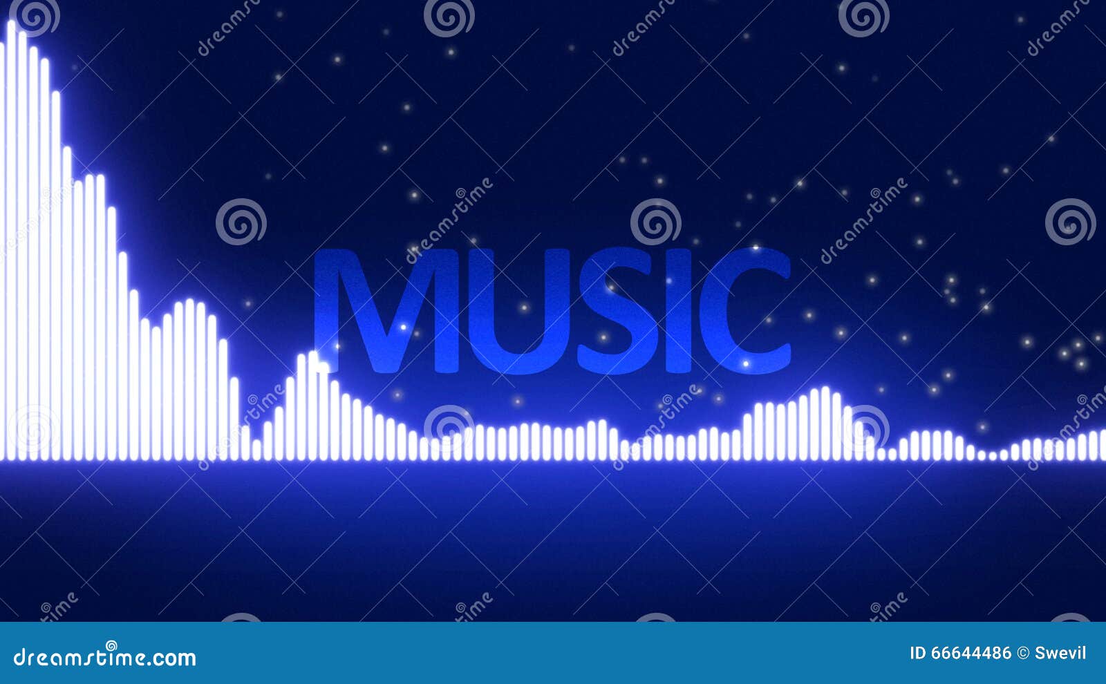 Word Music on the Background of the Equalizer. Stock Illustration ...