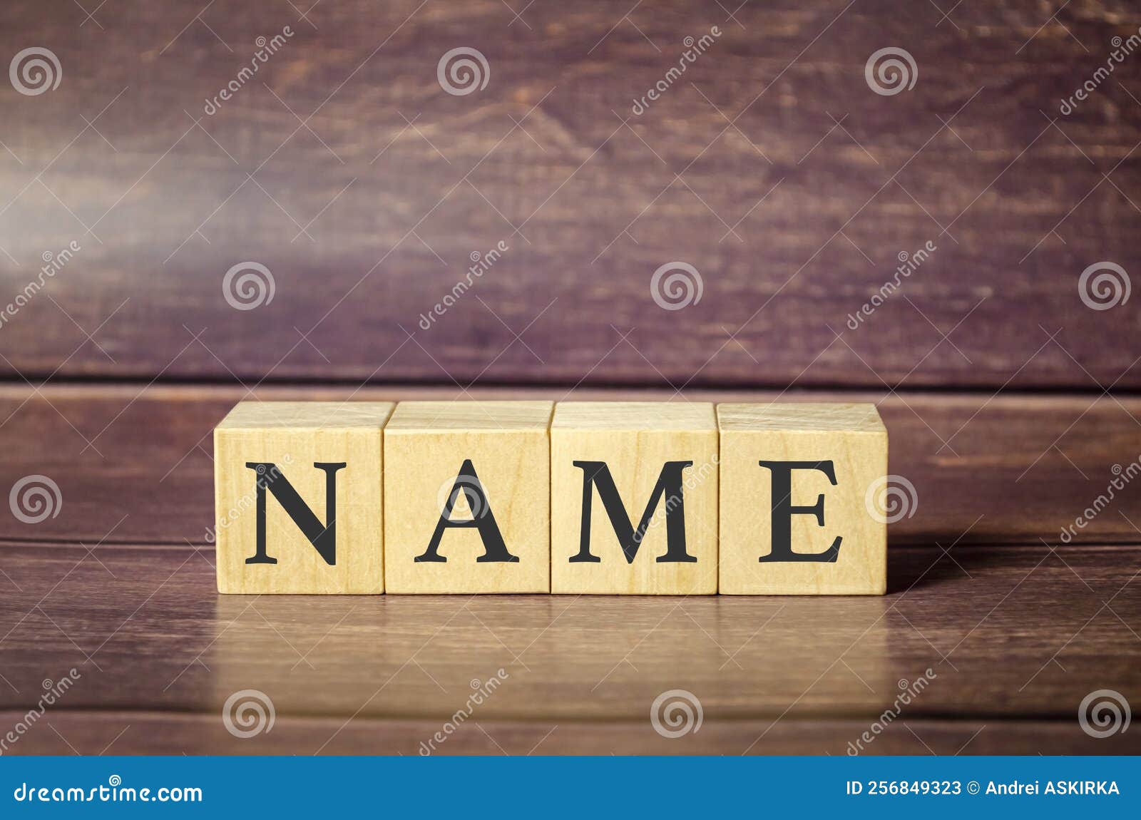 Word NAME Made with Wood Building Blocks Stock Image - Image of quote ...