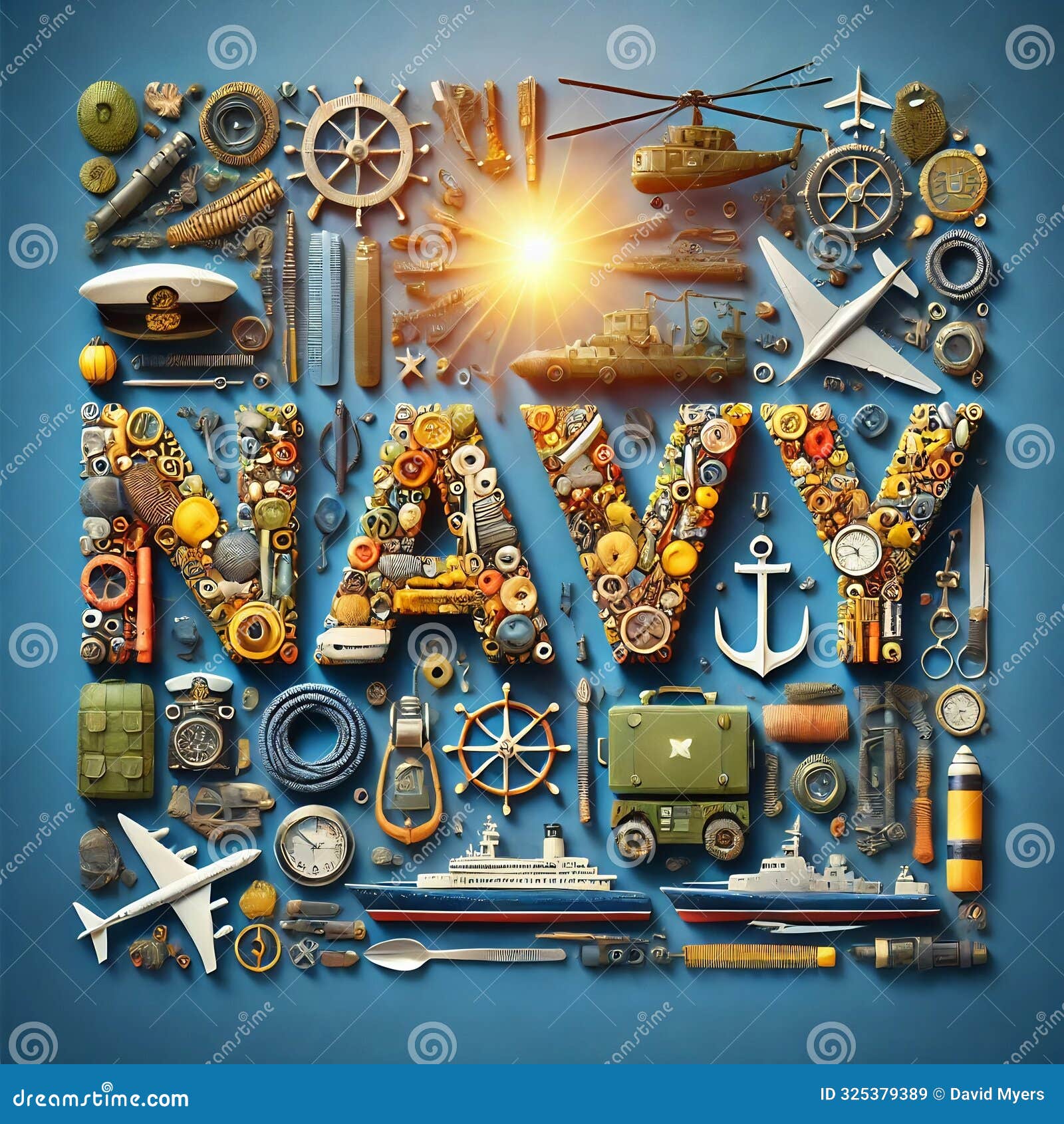 The Word "NAVY" Was Creatively Produced Using the Elements of the Naval ...