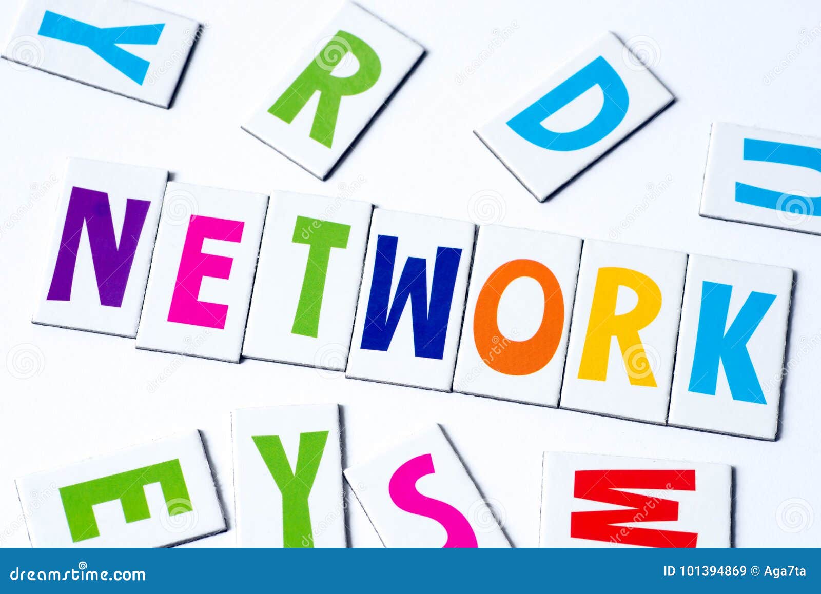 Word Network Made of Colorful Letters Stock Image - Image of colorful ...