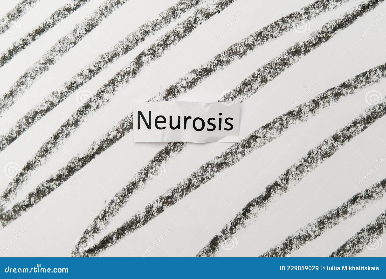 A Word Neurosis On A Charcoal Anxiety Background Royalty-Free Stock ...