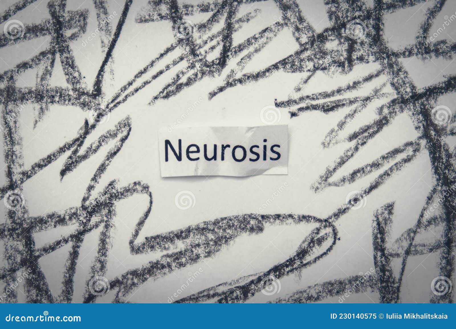 A Word Neurosis On A Charcoal Anxiety Background Royalty-Free Stock ...