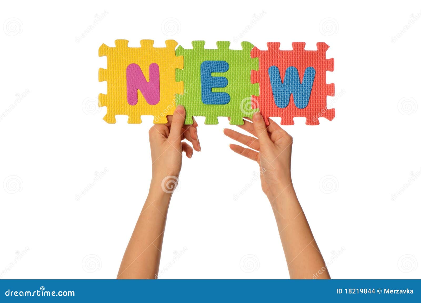 The word new stock photo. Image of group, blocks, learning - 18219844