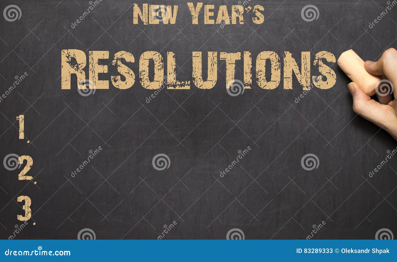 Word New Year`s Resolution Written on the Blackboard Stock Image ...