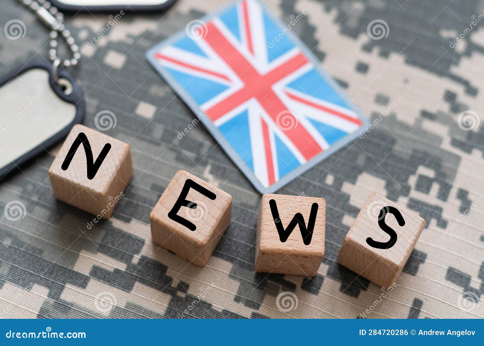 The Word News on Cubes on a Newspaper Stock Photo - Image of morning ...