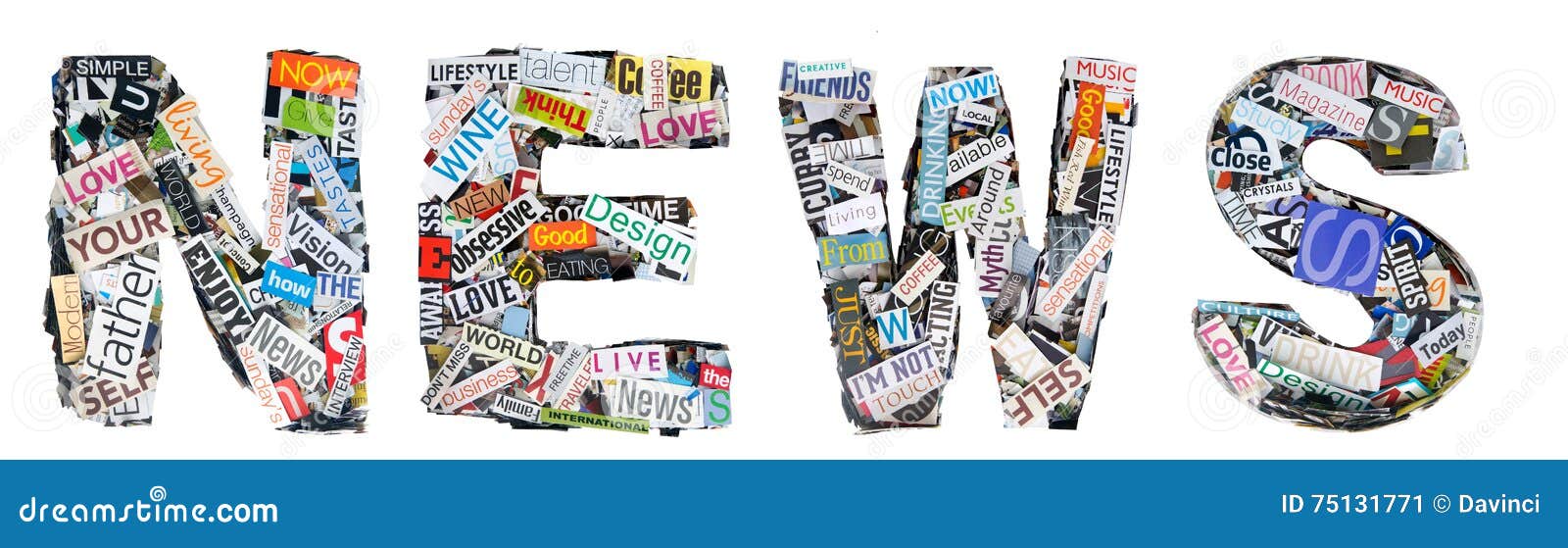 The word NEWS Made stock image. Image of style, press - 75131771