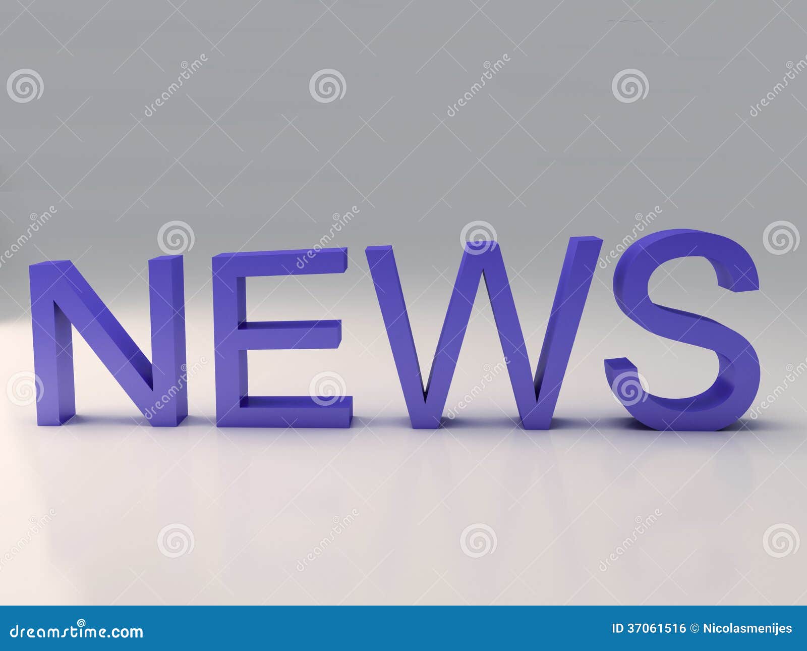 Word news text on 3D stock illustration. Illustration of abstract ...