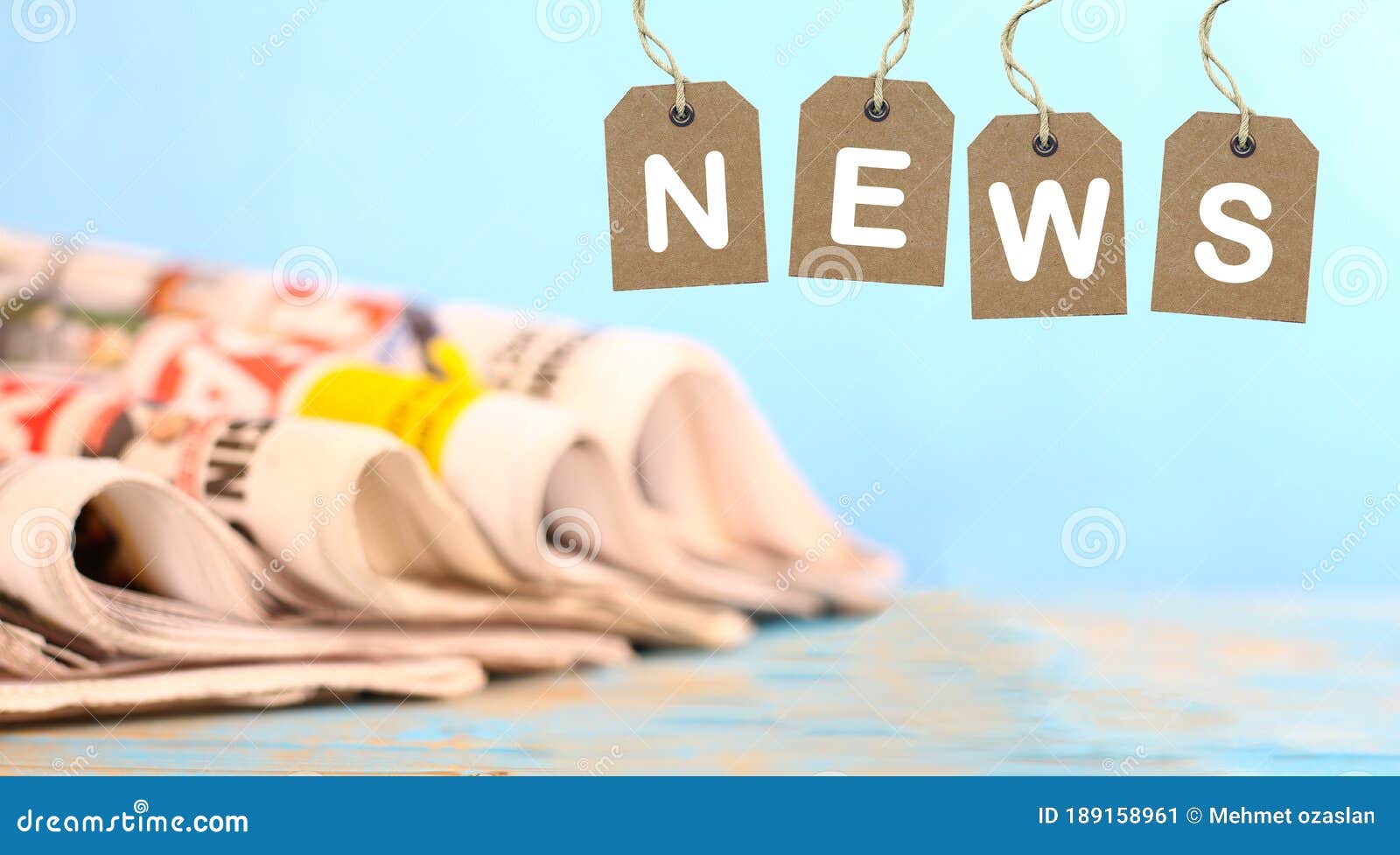 Word News Writing on Labels Top Newspaper Stack Stock Image - Image of ...