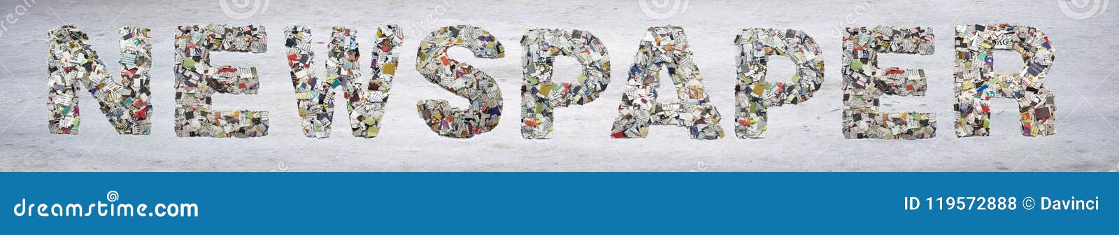 The Word NEWSPAPER Made from Newspaper Stock Photo - Image of ...