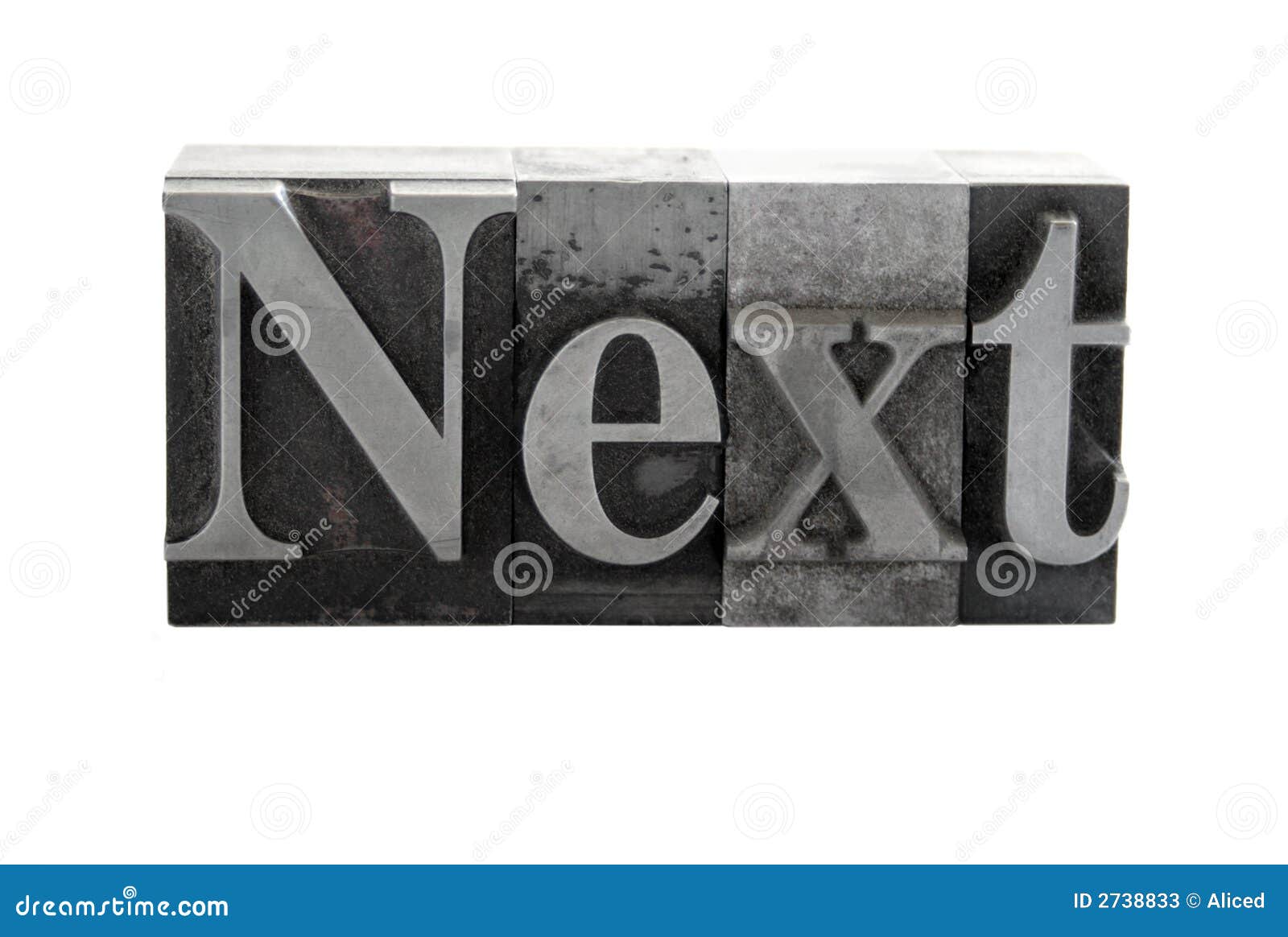 The Word Next in Metal Type Stock Image - Image of hobby, typesetting ...