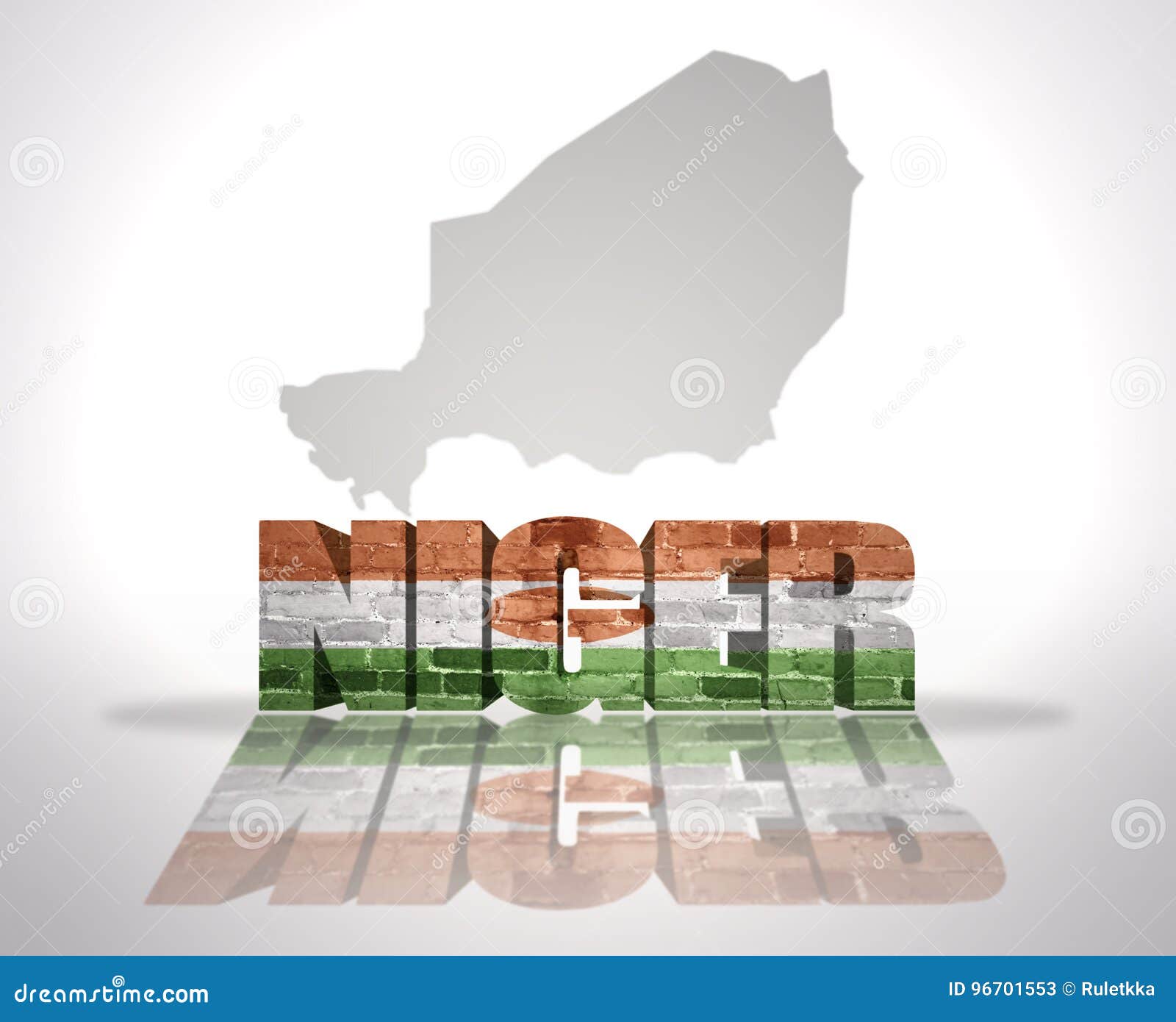 Word Niger on a Map Background Stock Illustration - Illustration of ...