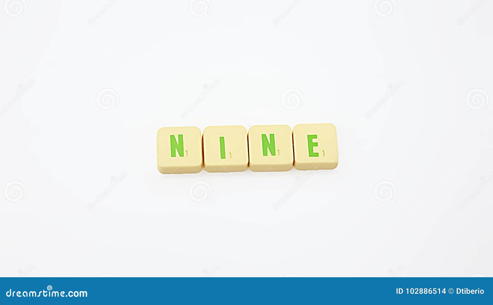 Word Nine stock photo. Image of letter, language, nine - 102886514