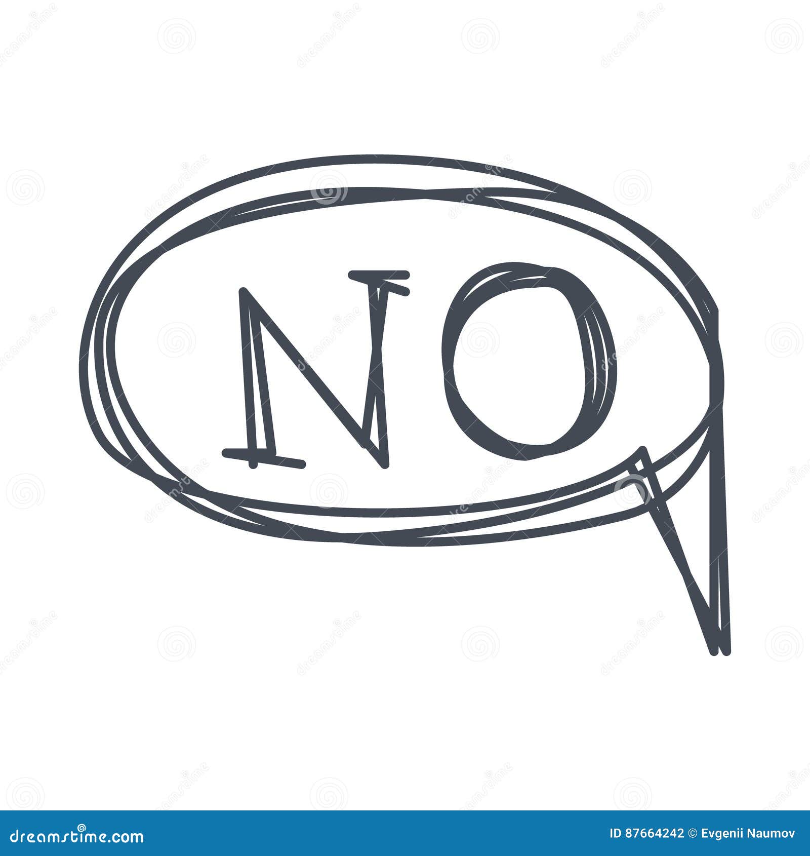 Word No, Hand Drawn Comic Speech Bubble Template, Isolated Black and ... Word No, Hand Drawn Comic Speech Bubble Template, Isolated Black and ...