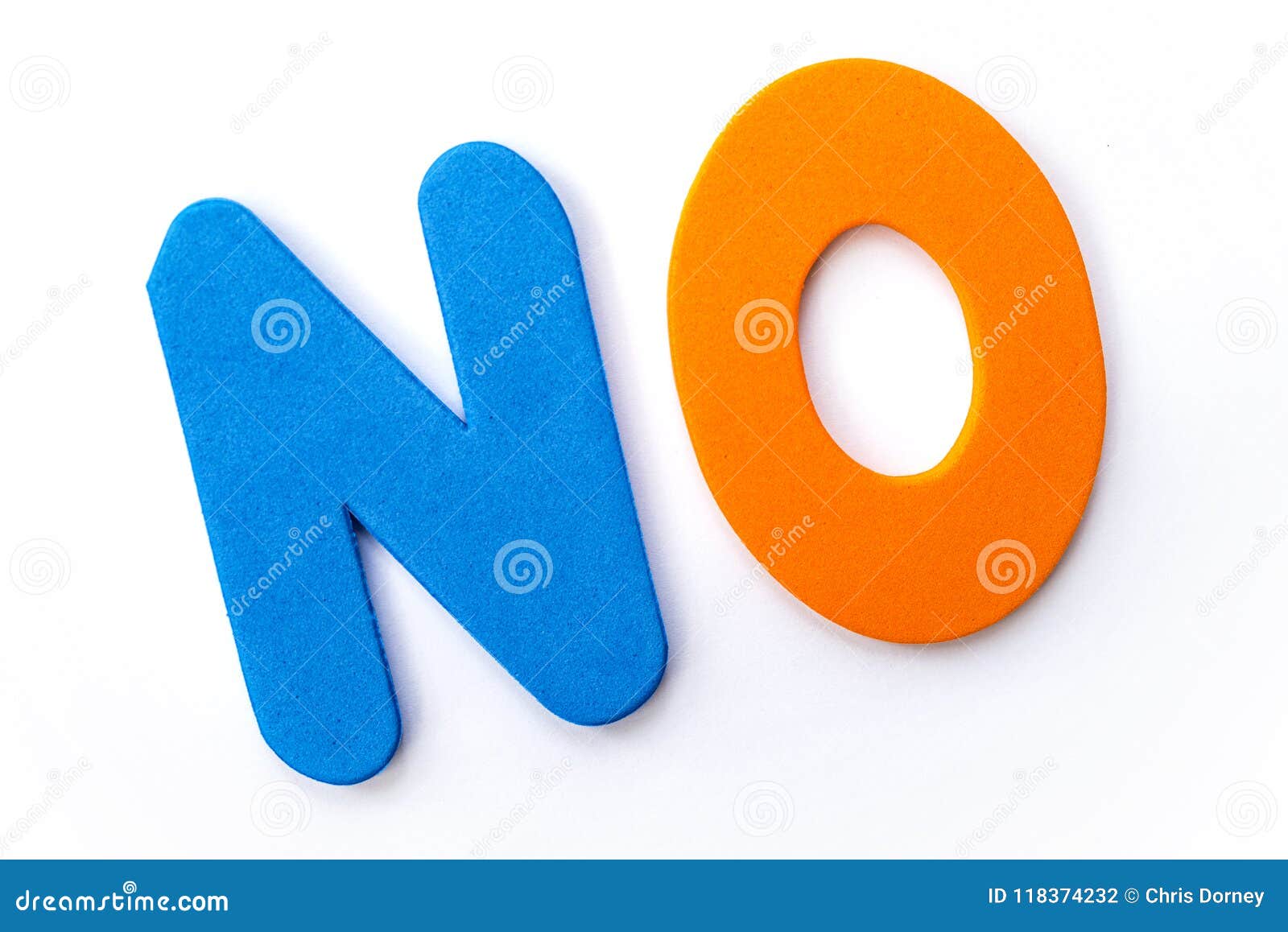 The word NO stock photo. Image of colorful, negative - 118374232