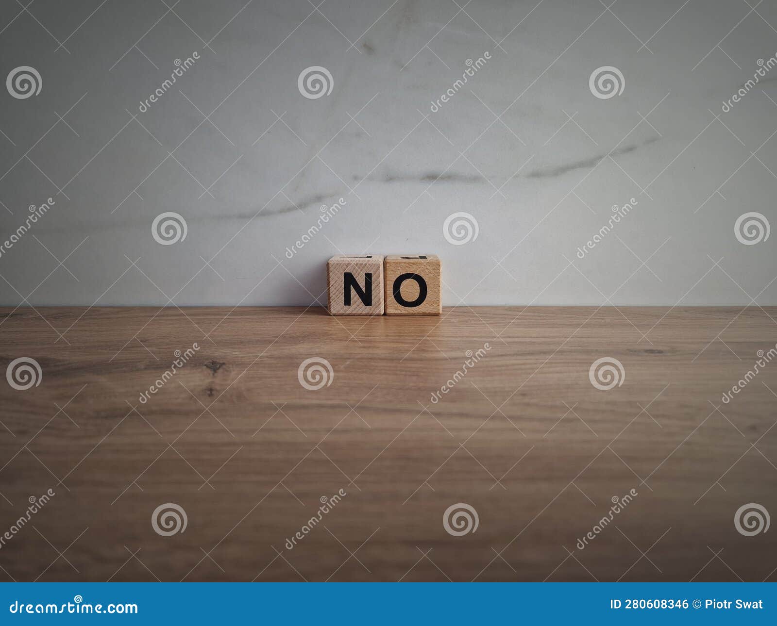 Word no from wooden blocks stock photo. Image of symbol - 280608346