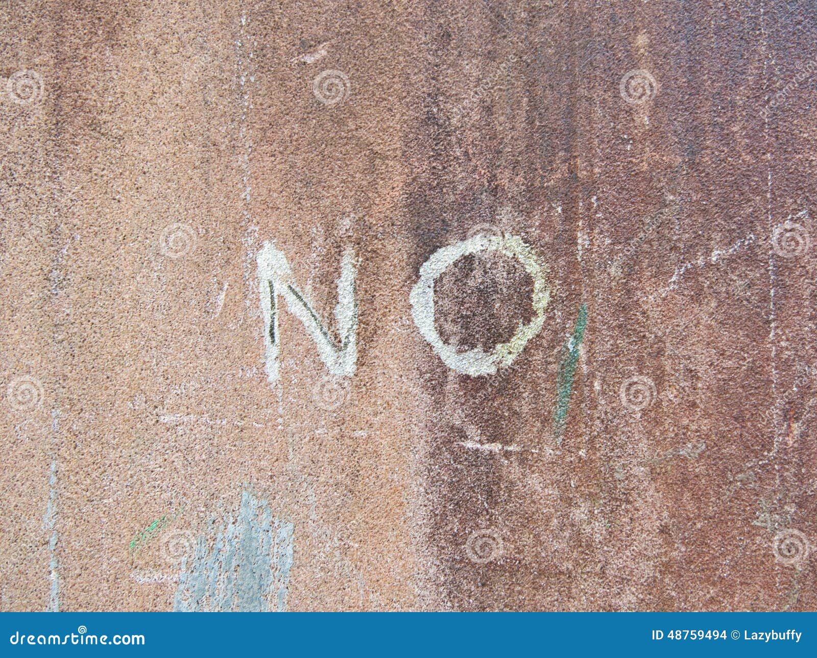 Word NO Written on the Old Wall Stock Photo - Image of dark, refuse ...