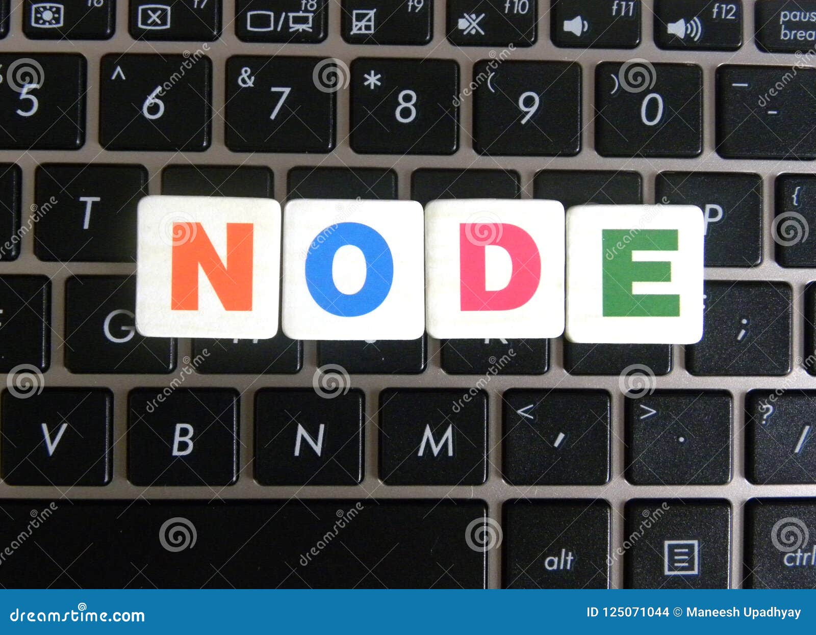 Word Node on Keyboard Background Stock Photo - Image of design ...