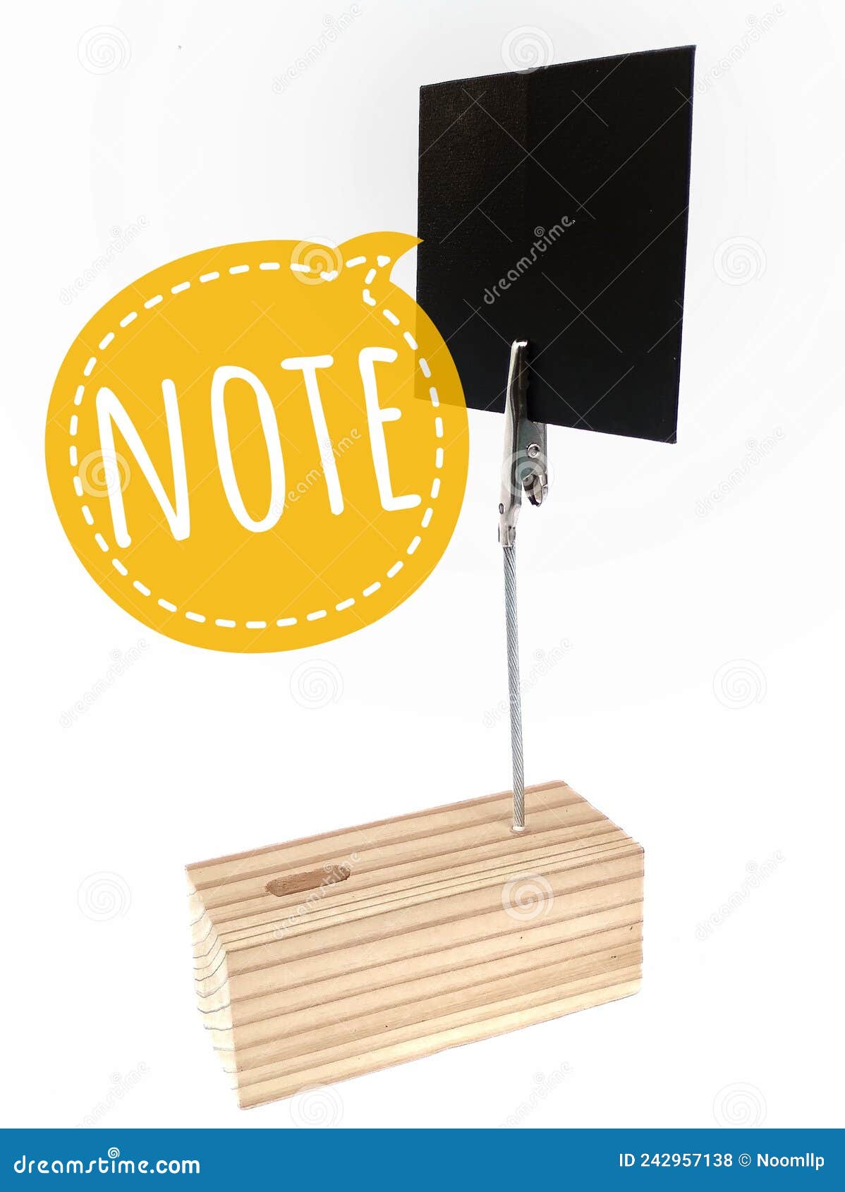 The Word Note and Paperclip Stock Illustration - Illustration of word ...