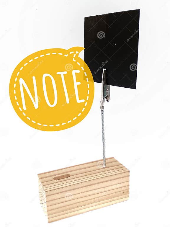 The Word Note and Paperclip Stock Illustration - Illustration of word ...