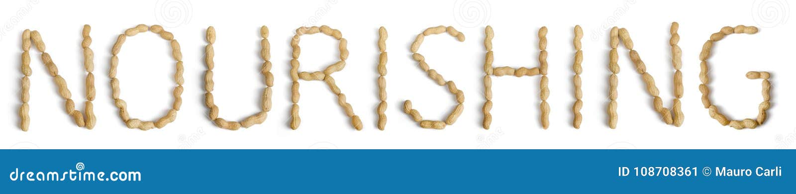 Word Written Using Letters Made with Peanuts Stock Image - Image of ...