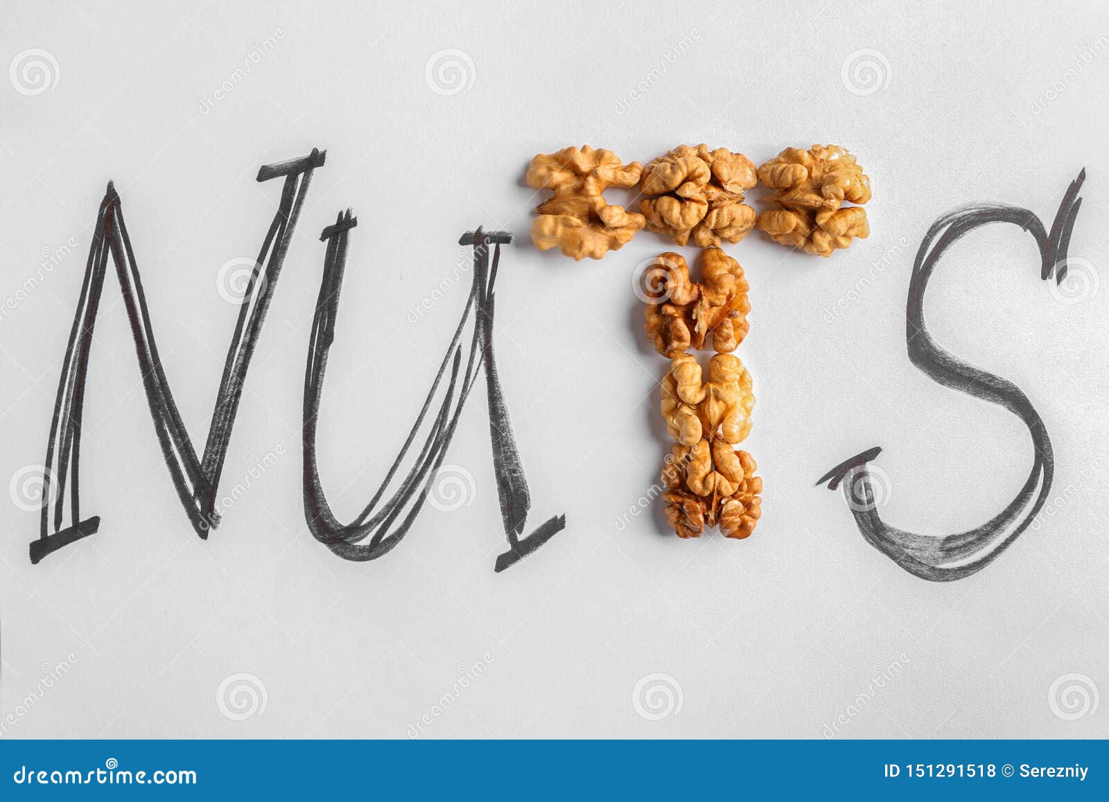 Word NUTS Written on Light Background Stock Photo - Image of view ...