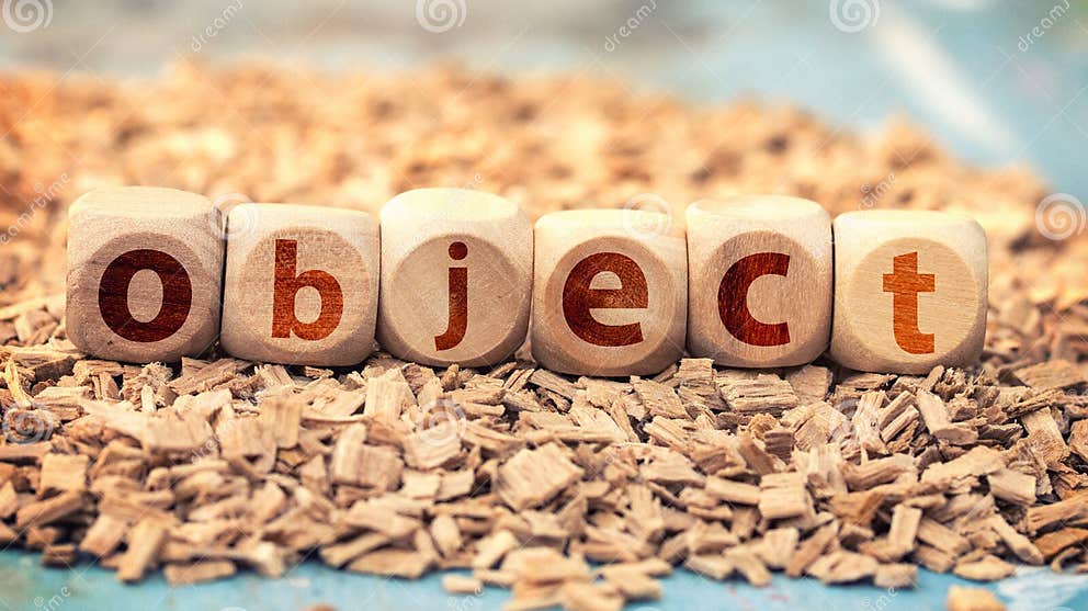 Word Object on Wooden Cubes Stock Photo - Image of marketing ...