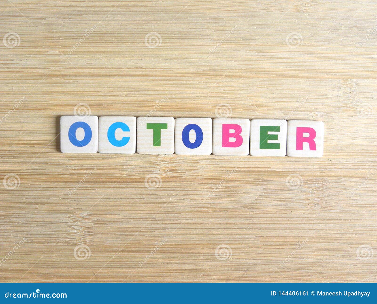Word October on Wood Background Stock Image - Image of backgrounds ...
